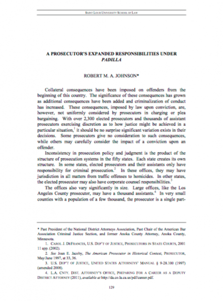 Additional Resources for Prosecutors - Immigrant Defense Project