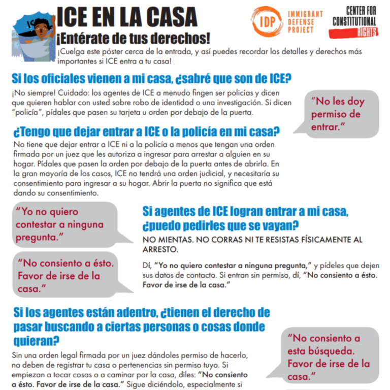 Conozca Sus Derechos con ICE - Immigrant Defense Project